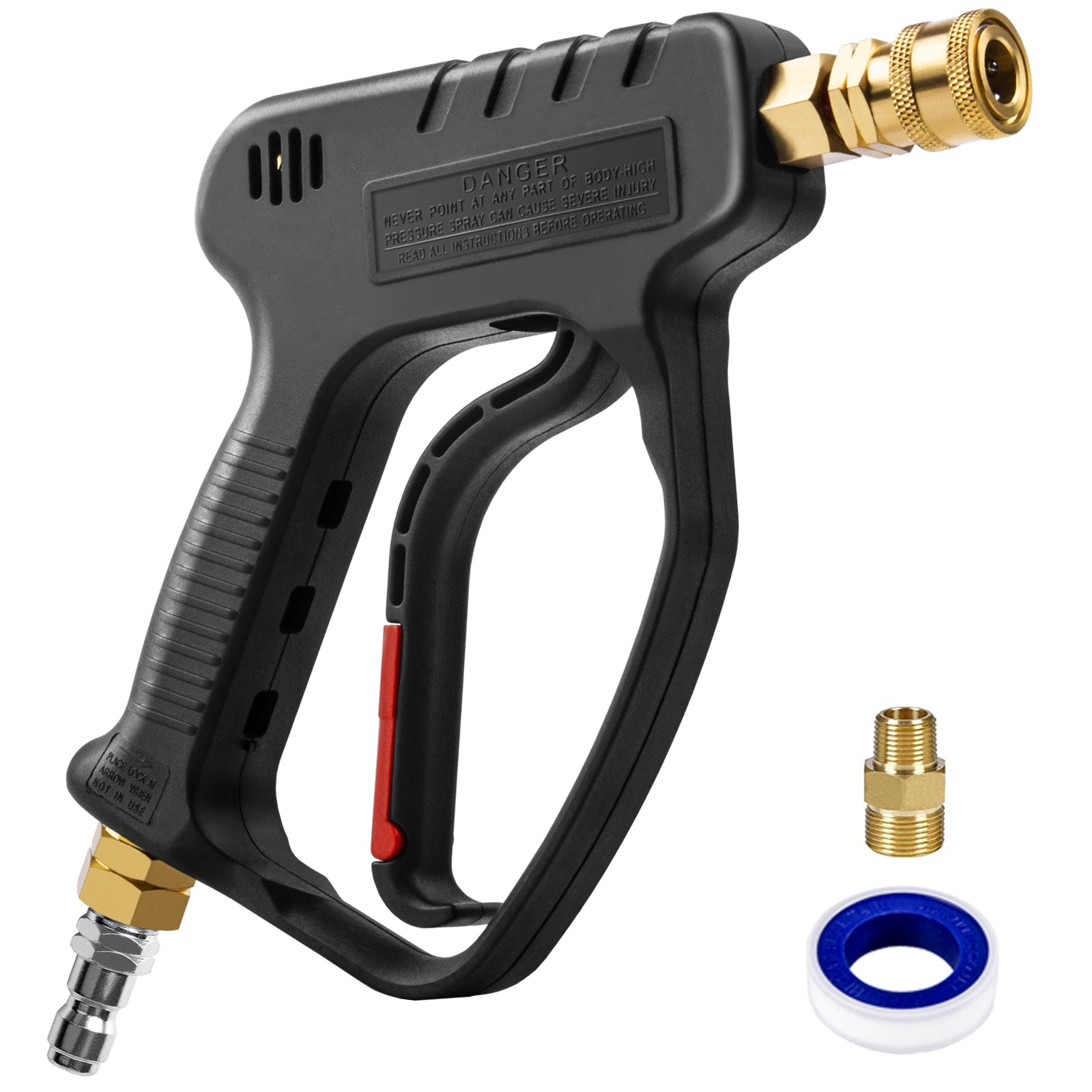 MEKOH Short Pressure Washer Gun, 5000PSI Stubby Pressure Washer Spray